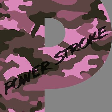 Powerstroke Logo Camo PowerStroke P Sticker