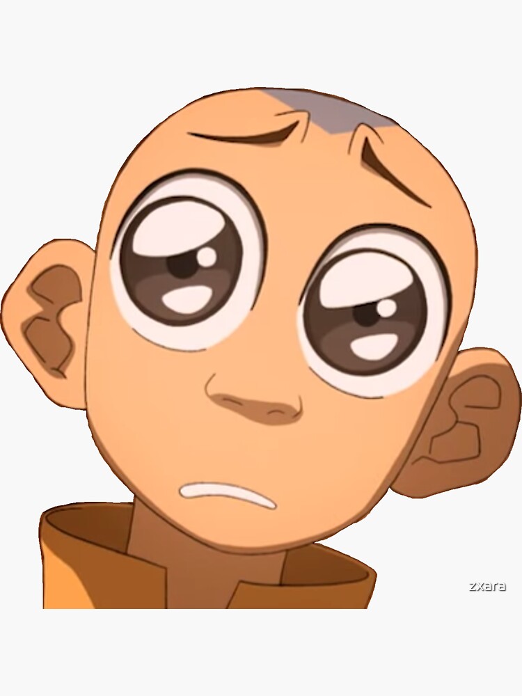 "aang being aang" Sticker for Sale by zxara | Redbubble
