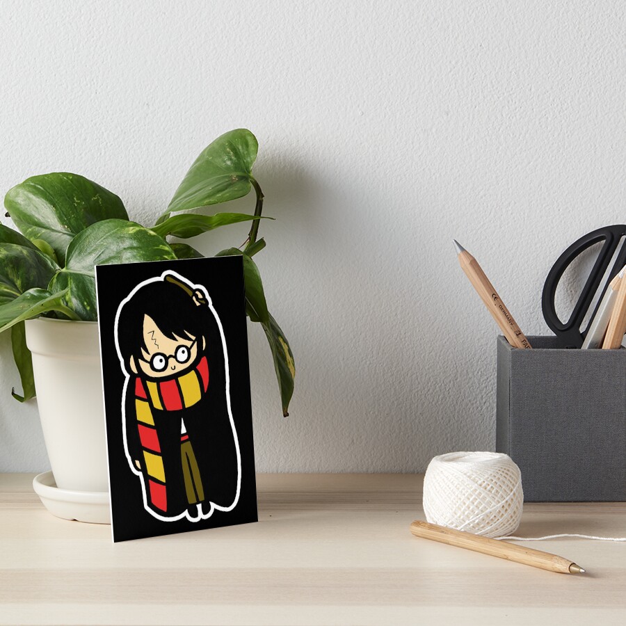 "Wizard Boy with Outline" Art Board Print by gogenevieve | Redbubble