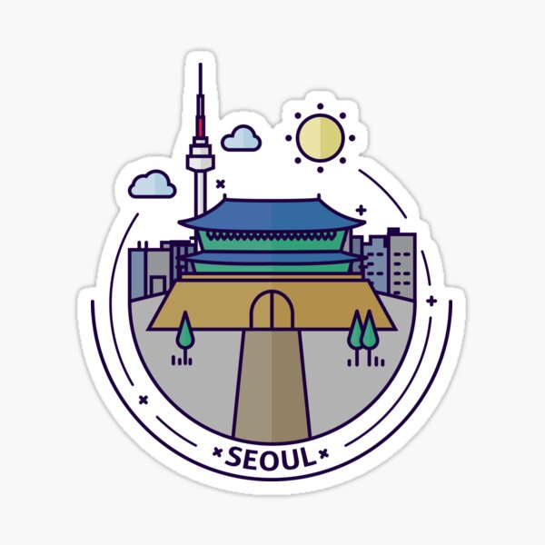 "Seoul, Seoul tower, Namsan" Sticker for Sale by hiyenashop | Redbubble