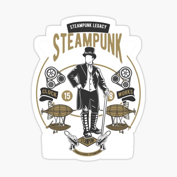 "Steampunk Legacy" Sticker for Sale by TinoThreads | Redbubble