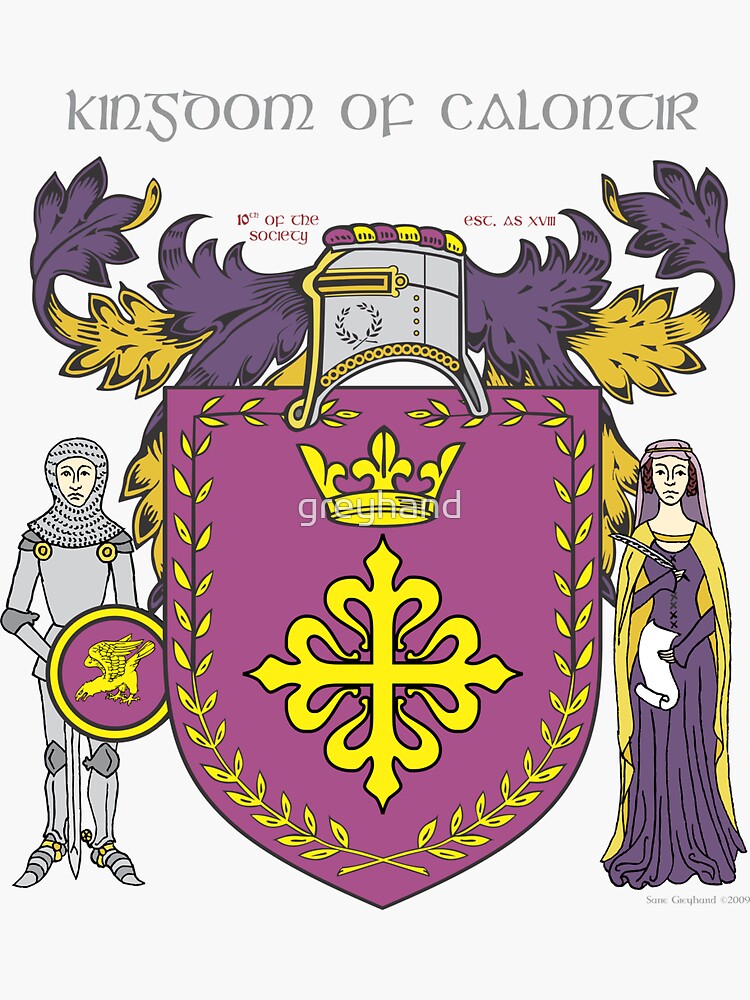 "Kingdom of Calontir" Sticker for Sale by greyhand | Redbubble