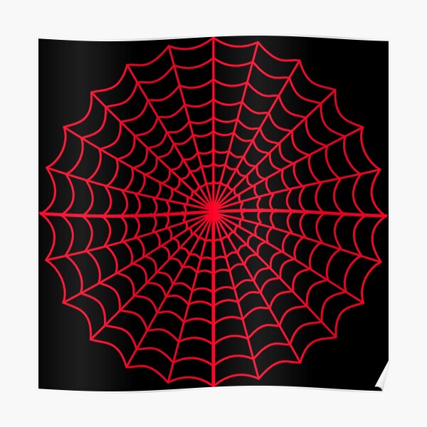 "Red Black Spider Web mask" Poster for Sale by Thelittlelord | Redbubble