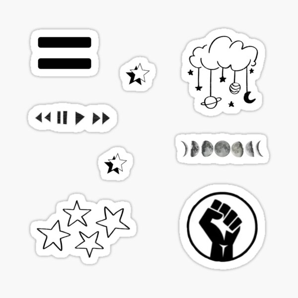 "black pack" Sticker for Sale by gigicb | Redbubble