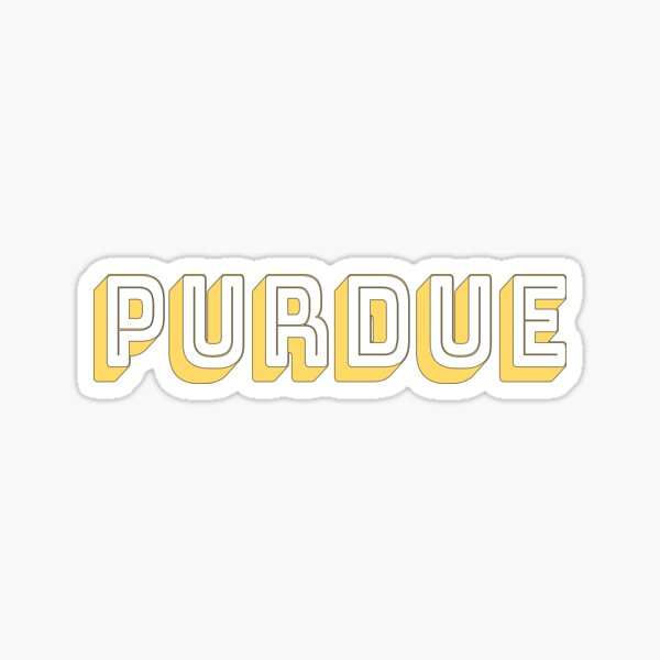 "Purdue retro outline " Sticker by knhuter | Redbubble