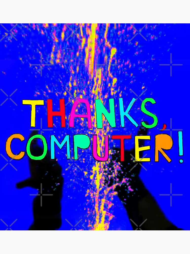 "Thanks Computer End Card" Sticker for Sale by Ratch2929 | Redbubble