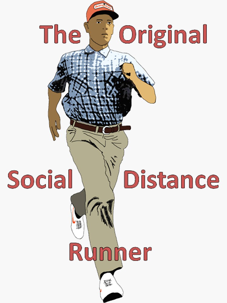"The Original Social Distance Runner" Sticker by gotucoveredart | Redbubble