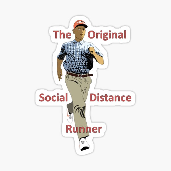 "The Original Social Distance Runner" Sticker by gotucoveredart | Redbubble