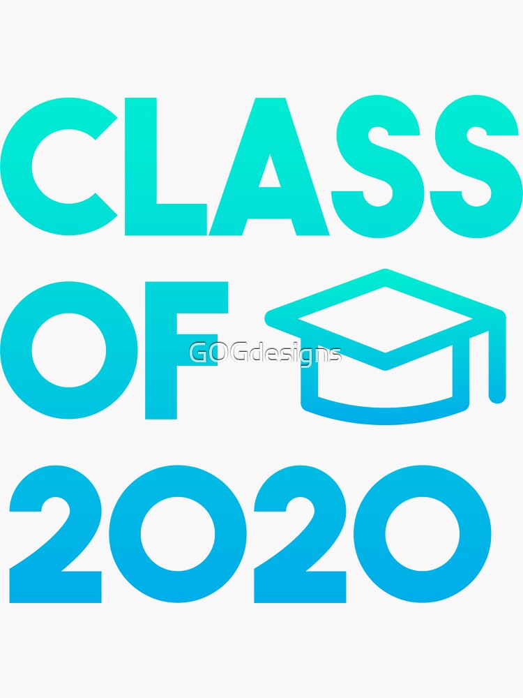 "CLASS OF 2020" Sticker for Sale by GOGdesigns | Redbubble