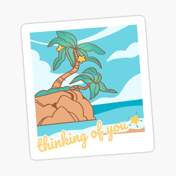 "thinking of you" Sticker for Sale by rachelleefoster | Redbubble