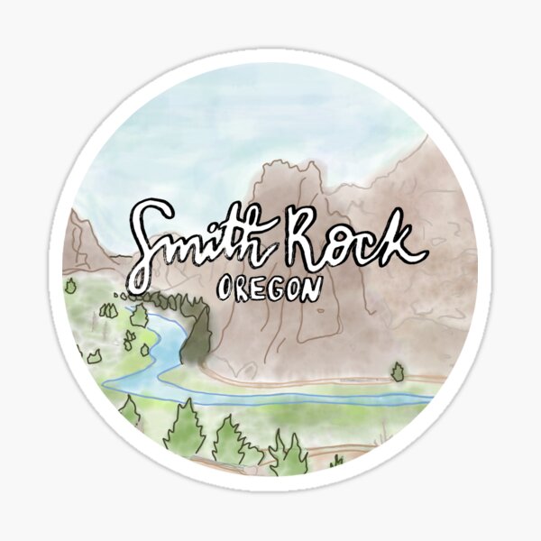 "Smith Rock Watercolor" Sticker for Sale by gracelucia | Redbubble