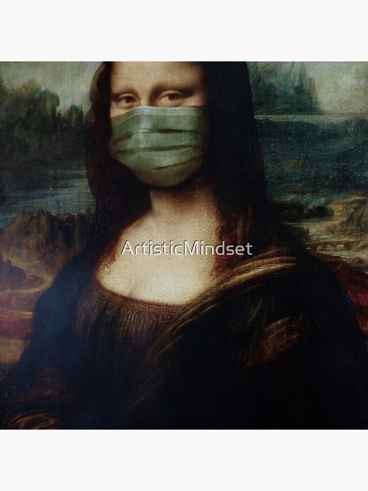 "Mona Lisa with face mask" Poster by ArtisticMindset | Redbubble