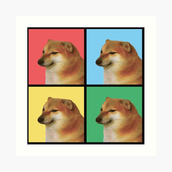 "Cheems - Doge Cover" Art Print for Sale by Ettore13 | Redbubble