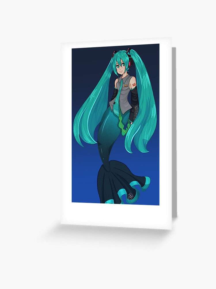 "Hatsune Miku Mermaid Vocaloid Mermay" Greeting Card for Sale by ...