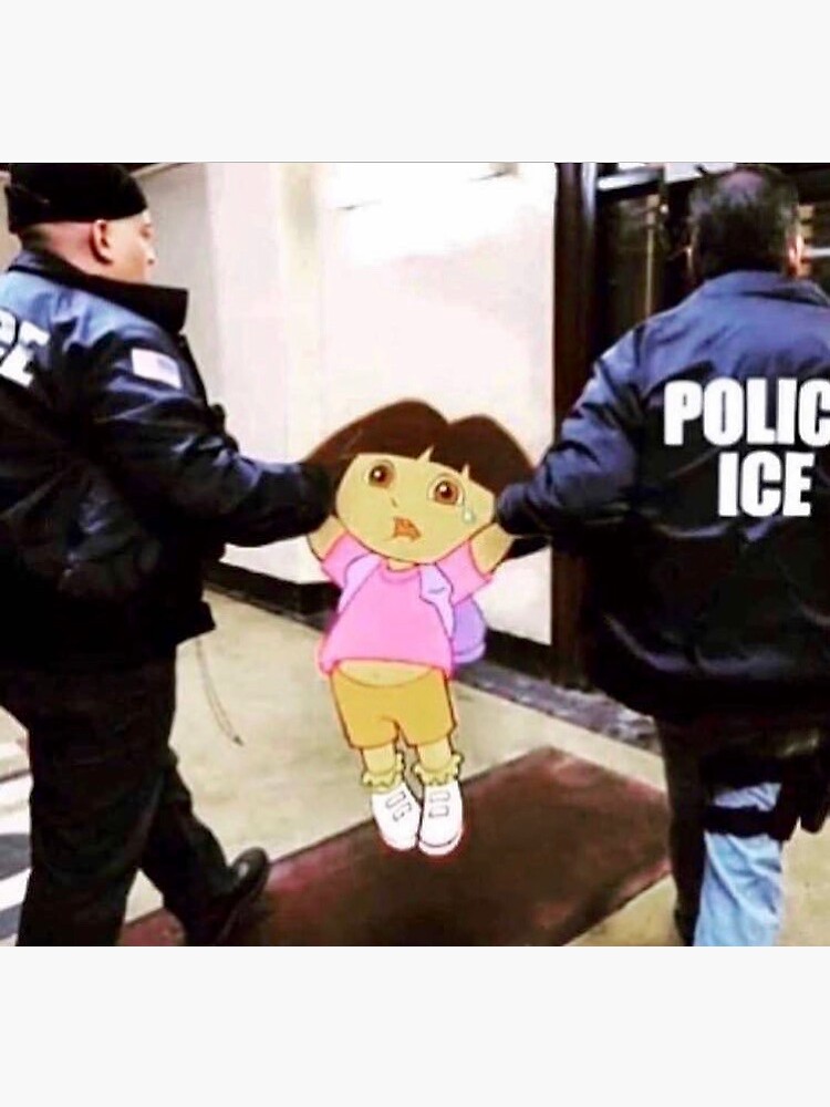 "dora getting arrested" Sticker for Sale by sunflowervol6 | Redbubble