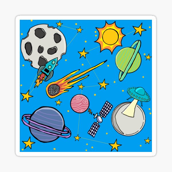 "Space" Sticker for Sale by Mummybee | Redbubble