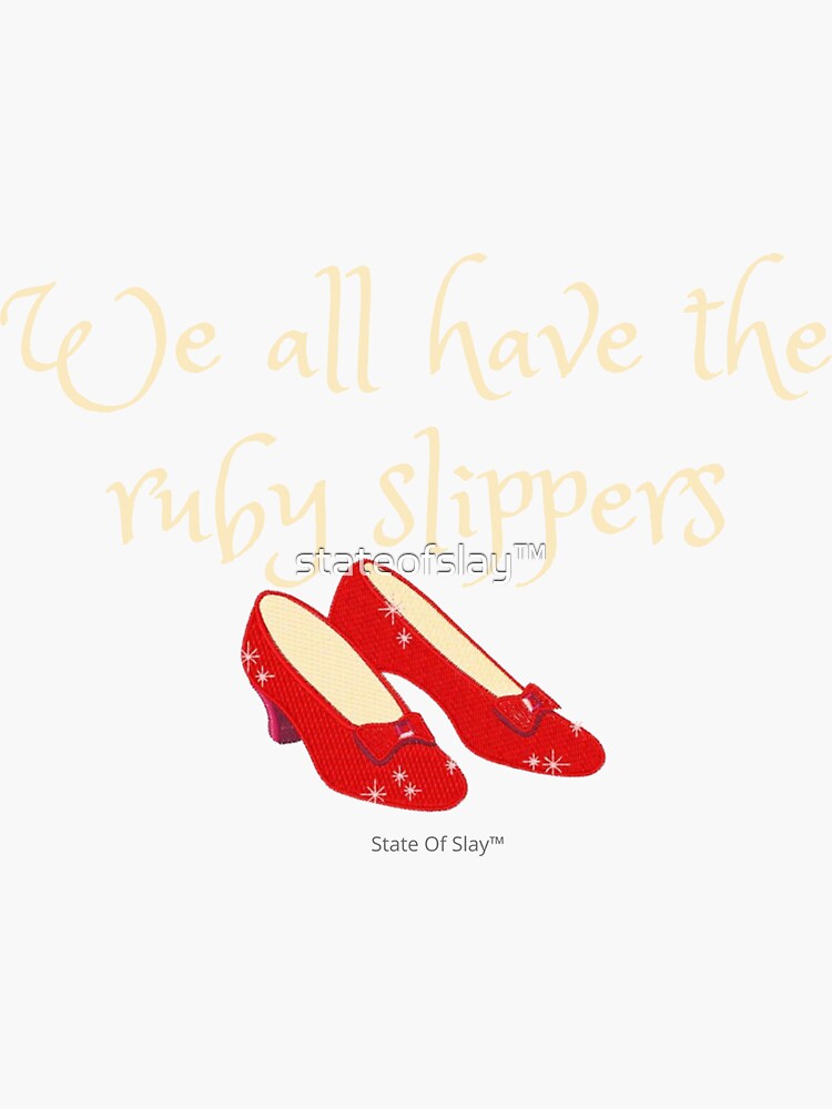 "State Of Slay™ - Ruby Slippers Blk" Sticker by stateofslay | Redbubble