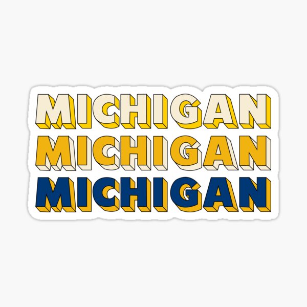 "University of Michigan Sticker" Sticker for Sale by lennyandlee ...