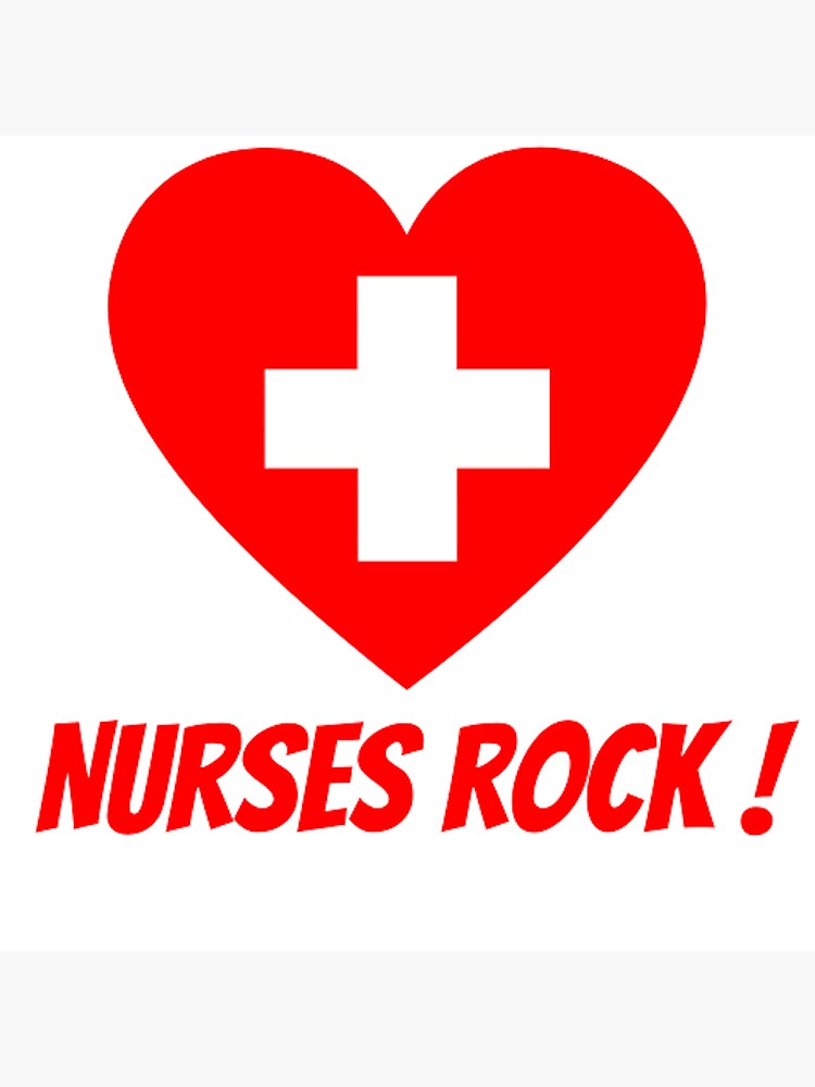 "Nurses rock !" Sticker for Sale by captainthomas | Redbubble