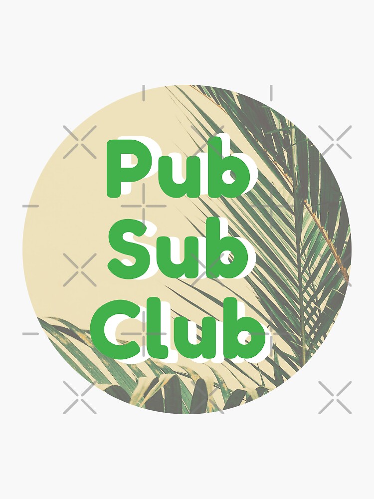 "palm leaf pub sub" Sticker for Sale by Klyonsm2 | Redbubble