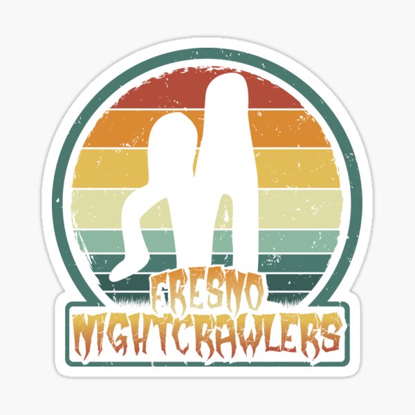 "Fresno Nightcrawlers - Retro Cryptid Gift" Sticker by NatIntrovertSoc ...