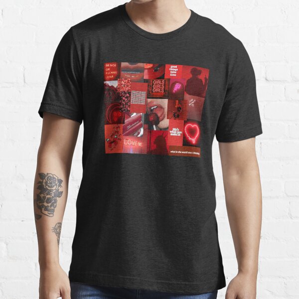 "red aesthetic collage" T-shirt by morgananjos | Redbubble | red t ...