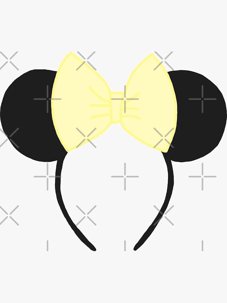 "Minnie Ears - Light Yellow" Sticker by abbyp47 | Redbubble