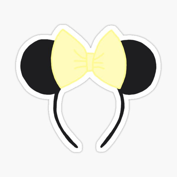 "Minnie Ears - Light Yellow" Sticker by abbyp47 | Redbubble