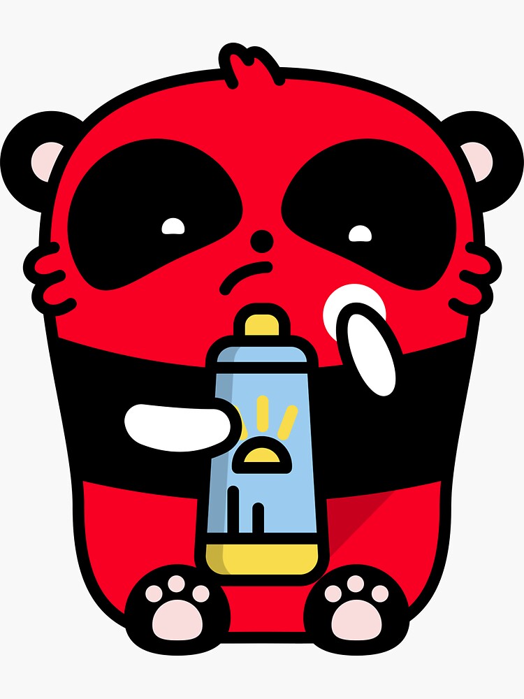 "Little cute sad panda" Sticker for Sale by AnnaKoneva | Redbubble