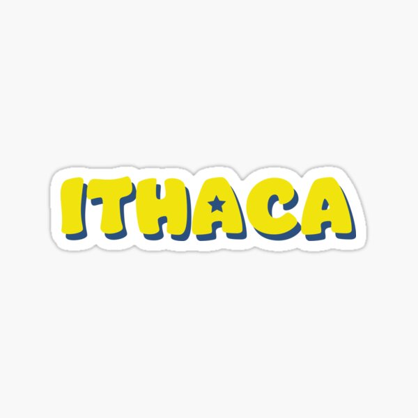 "Ithaca!" Sticker by CatFoxx | Redbubble