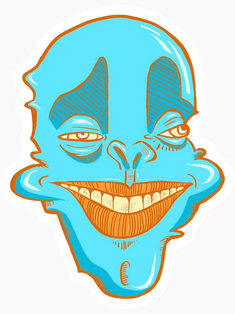 "blue boy " Sticker for Sale by Fido-phuncko | Redbubble