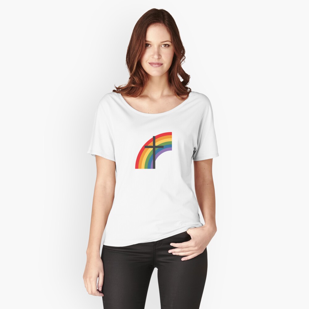"Rainbow Cross" Sticker for Sale by mackenzieh3 | Redbubble