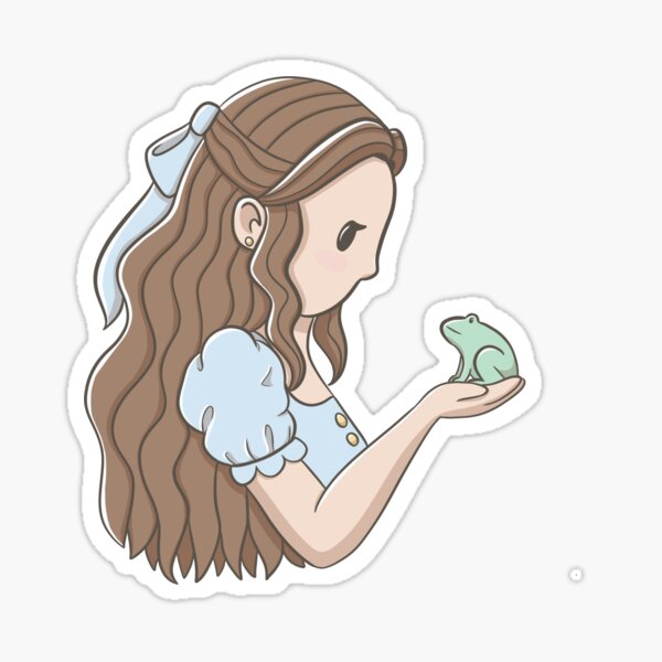 "Girl holding a frog" Sticker for Sale by herofficial | Redbubble
