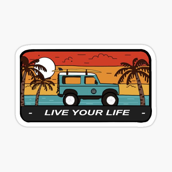 ""Live your life" Beach sunset sticker" Sticker by Mayas-Stickers ...