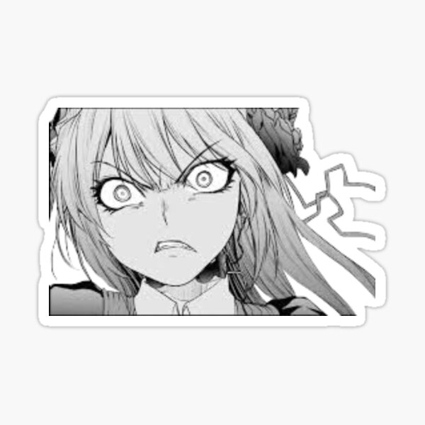 "angry anime girl" Sticker for Sale by Danknesshazard | Redbubble