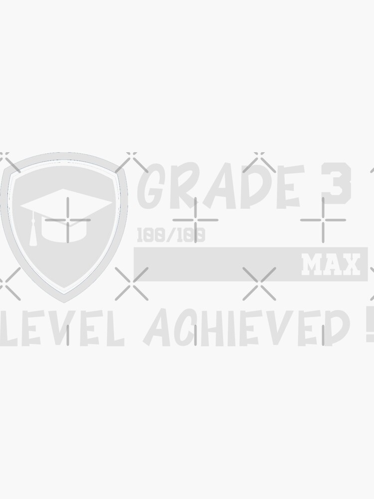 "Grade 3 Level Achieved Graduation Gamer Graduation 2020 Gifts" Sticker ...