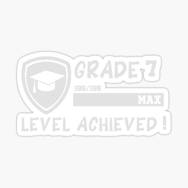 "Grade 7 Level Achieved Graduation Gamer Graduation 2020 Gifts" Sticker ...
