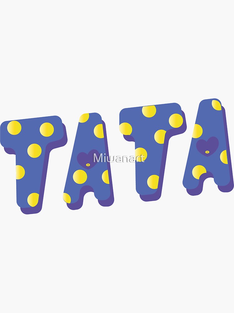 "Tata Letters" Sticker for Sale by Miwanart | Redbubble