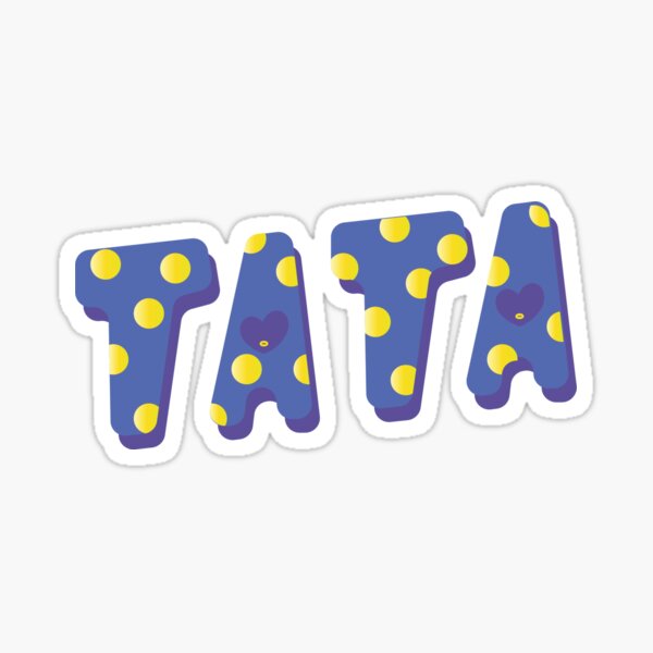 "Tata Letters" Sticker for Sale by Miwanart | Redbubble