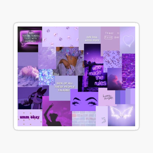 "purple aesthetic collage" Sticker for Sale by morgananjos | Redbubble