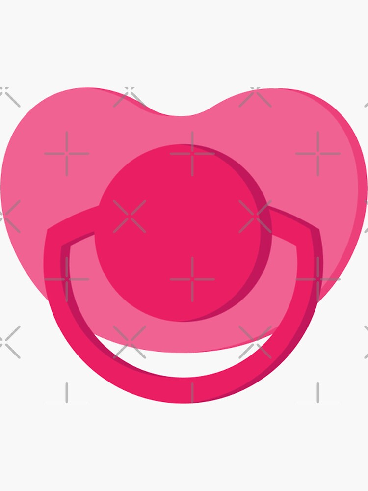 "Pink Baby Pacifier Babies Cute Girl" Sticker for Sale by ...