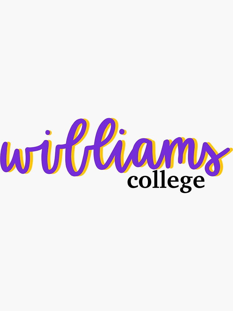 "williams college script" Sticker for Sale by maddieannis | Redbubble