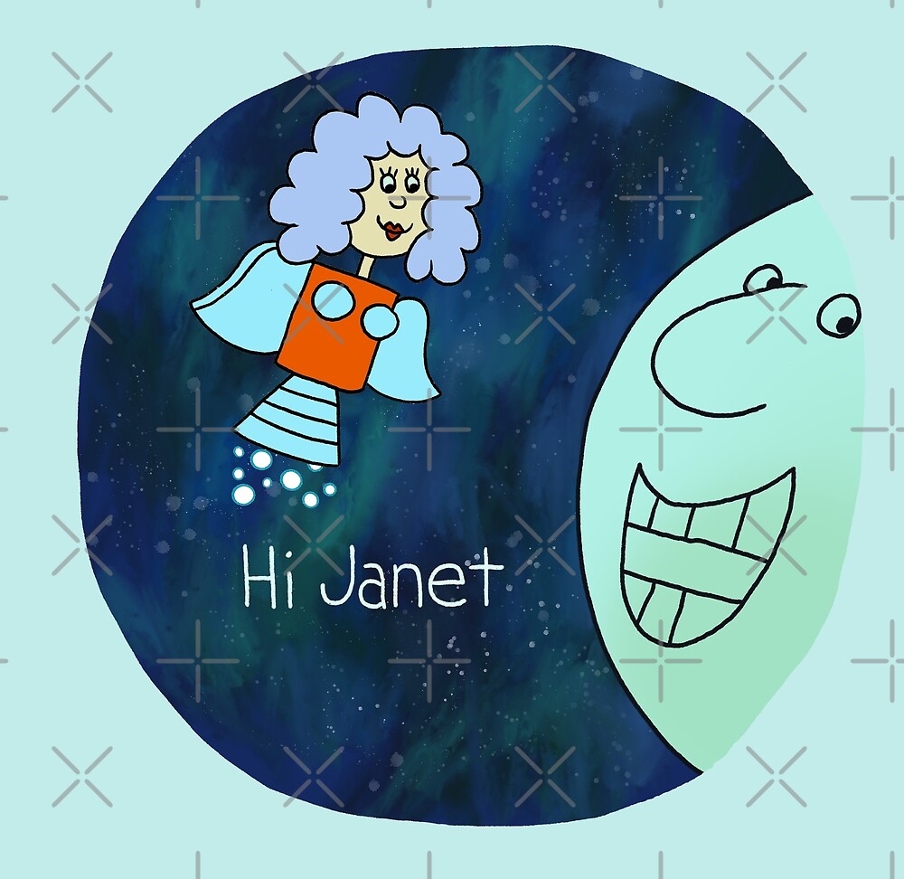 "Interplanet Janet - Hi" by 13thFloorDesign | Redbubble