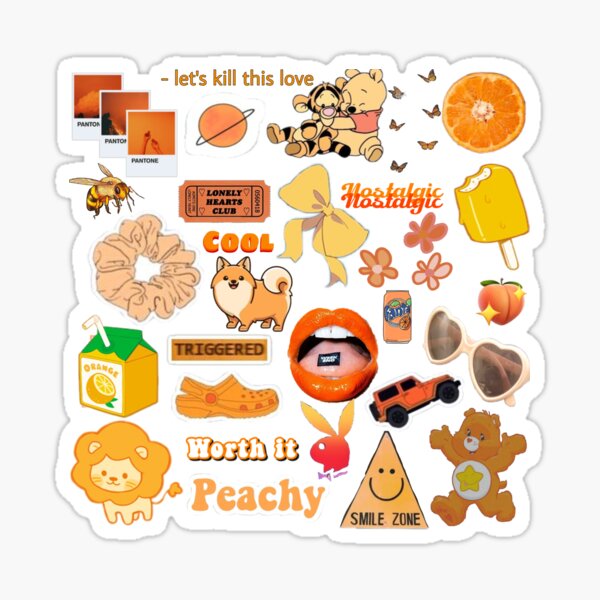 "Orange aesthetic " Sticker by missjennyy24 | Redbubble