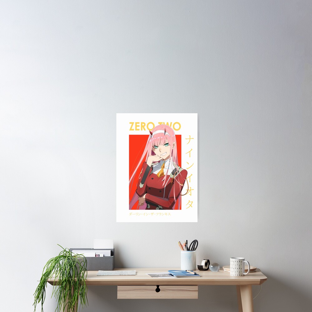 Poster « Zero Two 002 Smug DARLING dans le FRANXX », par kino-san ...