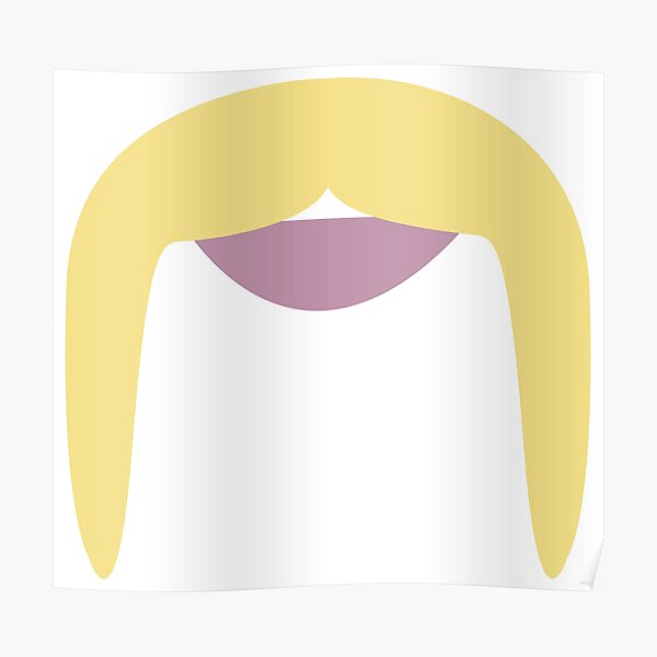 "Minimalist Biker Stache - Light" Poster by shellydenning | Redbubble