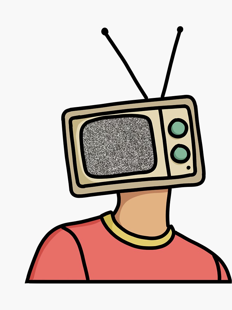 "tv head" Sticker by Juliaafterhours | Redbubble