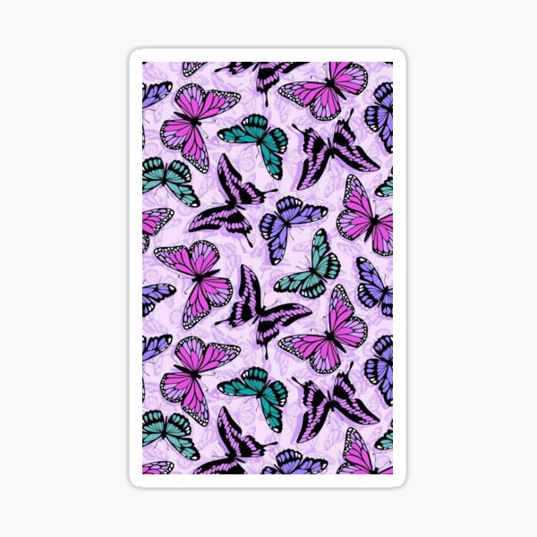 "Y2K Butterfly Pattern" Sticker for Sale by cinlali | Redbubble