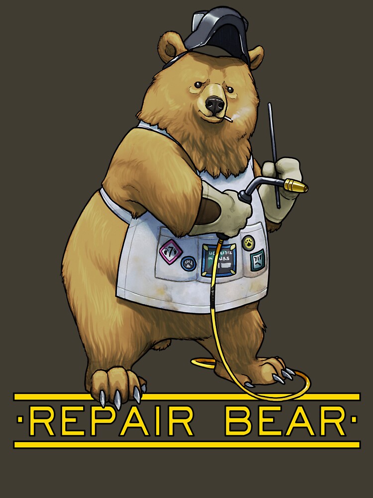 "Repair Bear - Grizzly" T-shirt for Sale by ghostfire | Redbubble ...