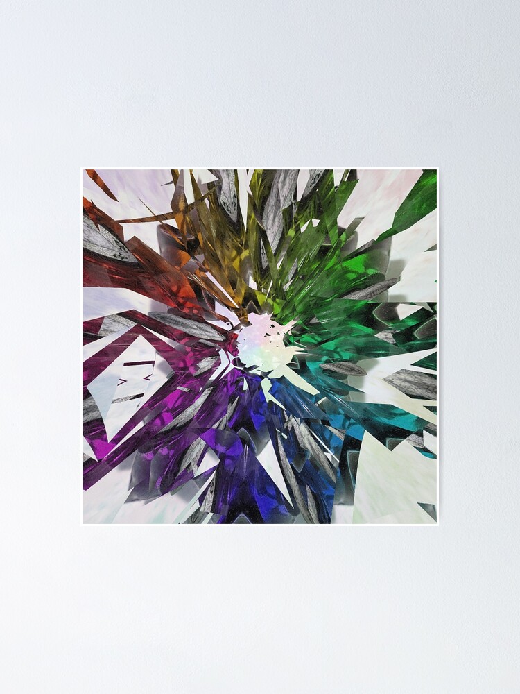 "Broken rainbow glass " Poster by Masiwans | Redbubble